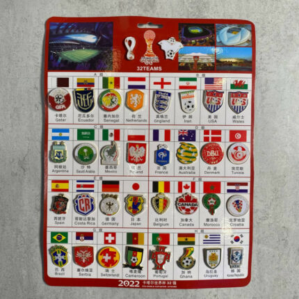 National Teams Logos World Cup 2022 Pins Package - Matador Design